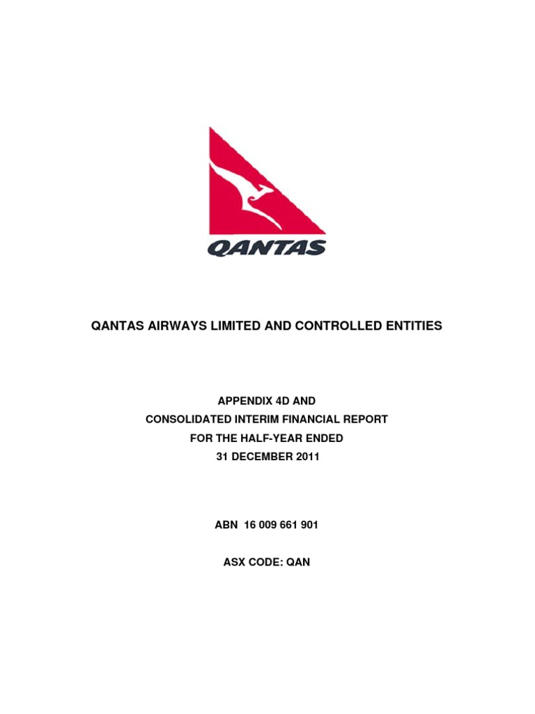 Qantas | PDF | Financial Statement | Income Statement