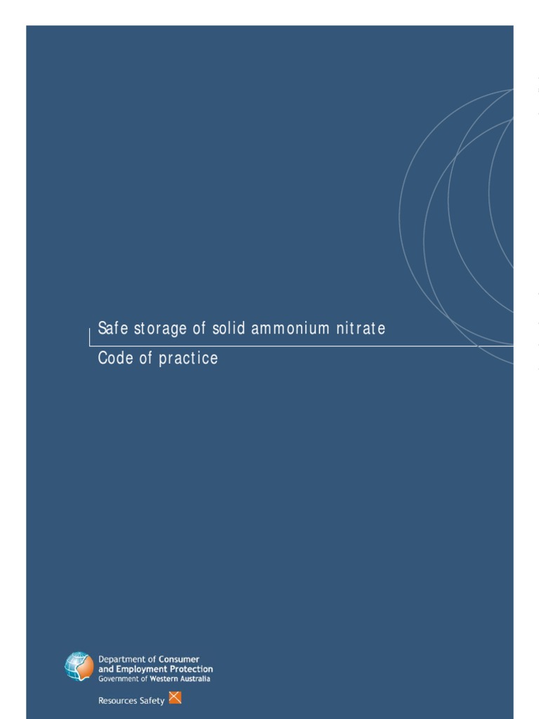 DGS COP StorageSolidAmmoniumNitrate | PDF | Dangerous Goods | Explosive ...