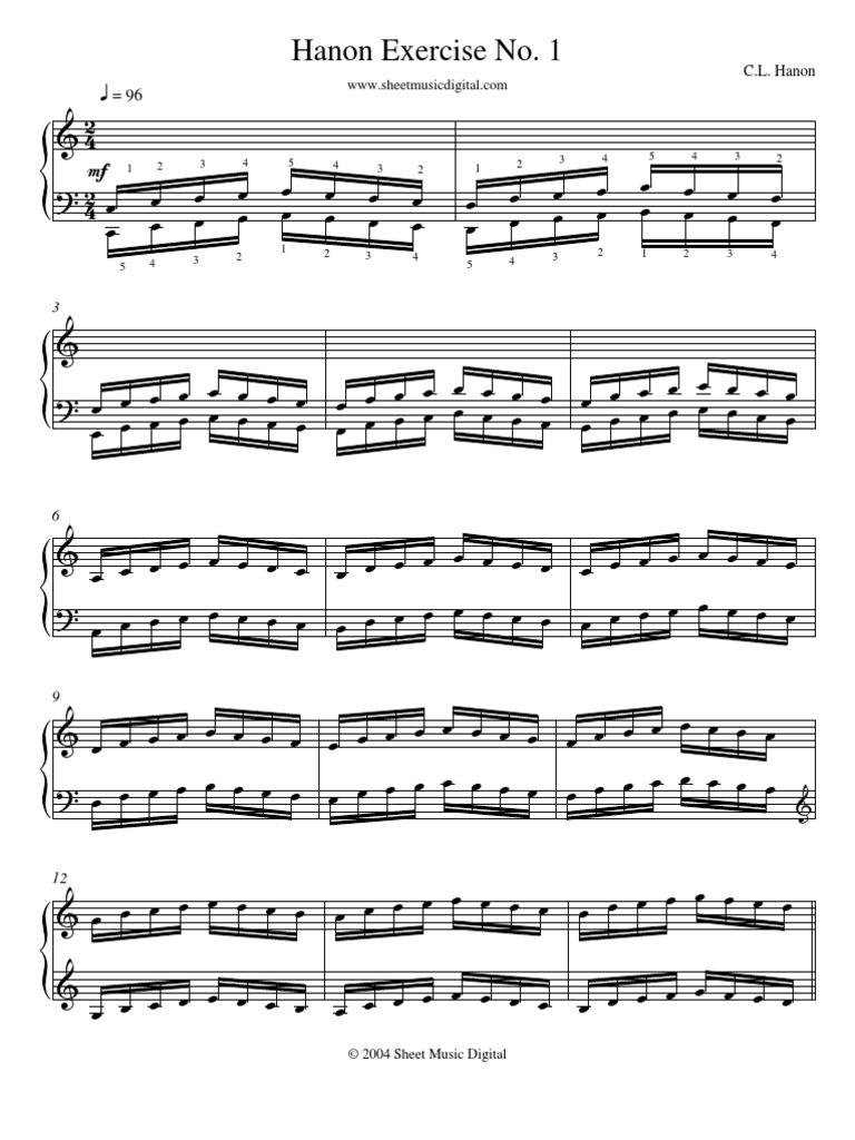 Hanon Exercises (For Beginners) | PDF | Piano | Box Zithers