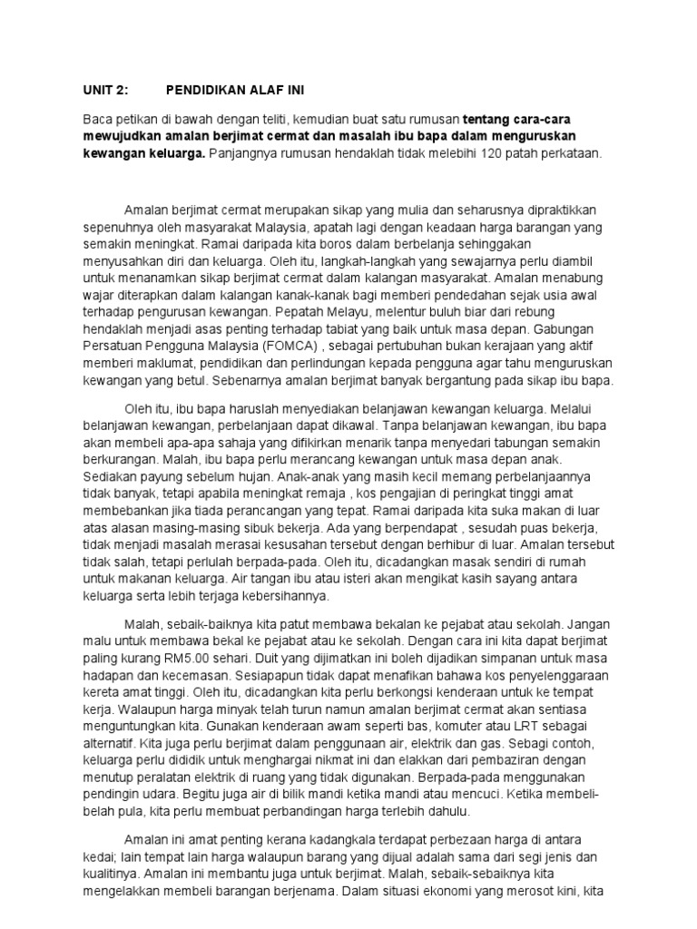 Modul Rumusan Tingkatan 5 | PDF