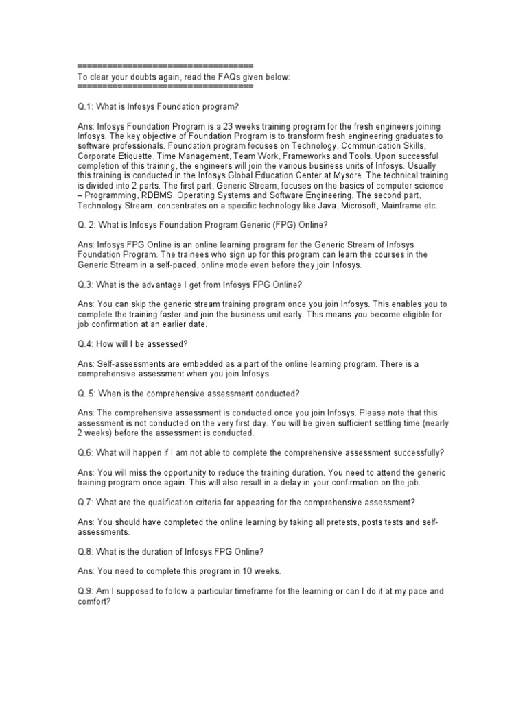 What Is Infosys Foundation Program | PDF | Educational Technology ...