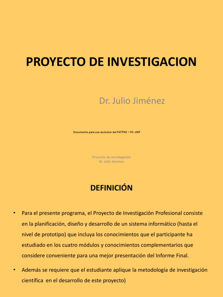 Proyecto de Investigacion | PDF | Teoría | Science