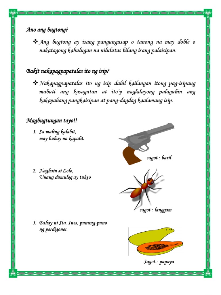 Ano Ang Bugtong | PDF