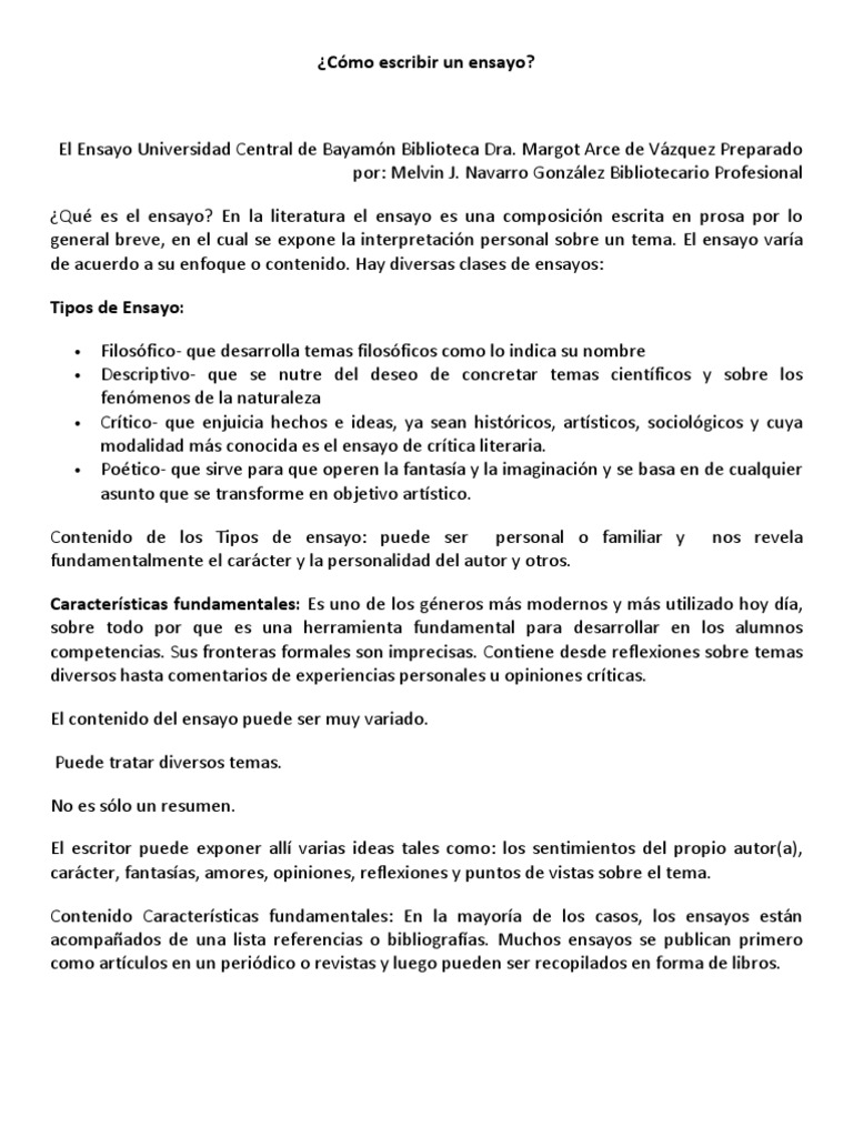 Tips para Escribir Un Ensayo | PDF | Ensayos | Ciencia cognitiva