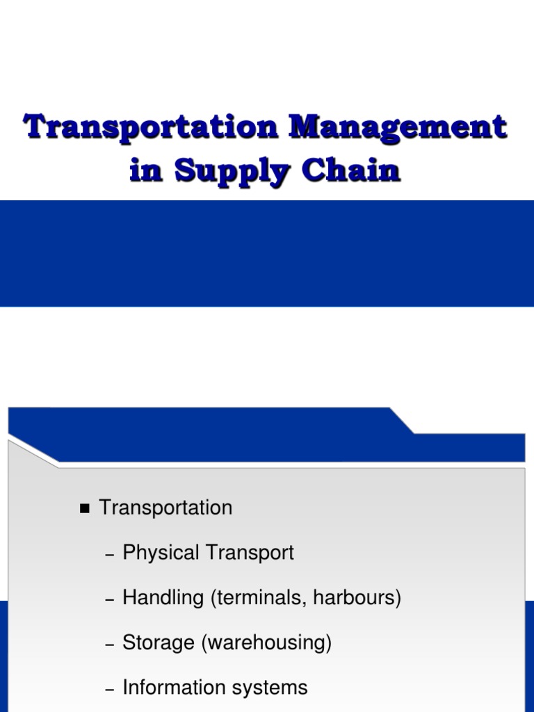 Transpotation MGT - Class | PDF | Cargo | Warehouse