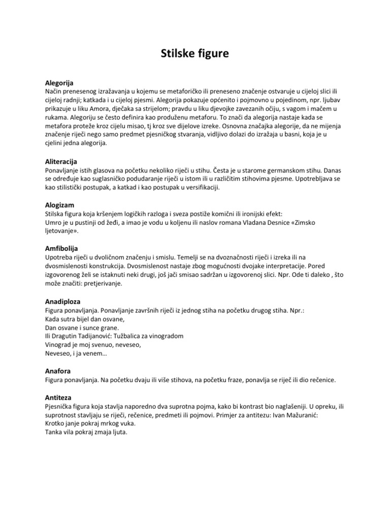 Stilske Figure | PDF
