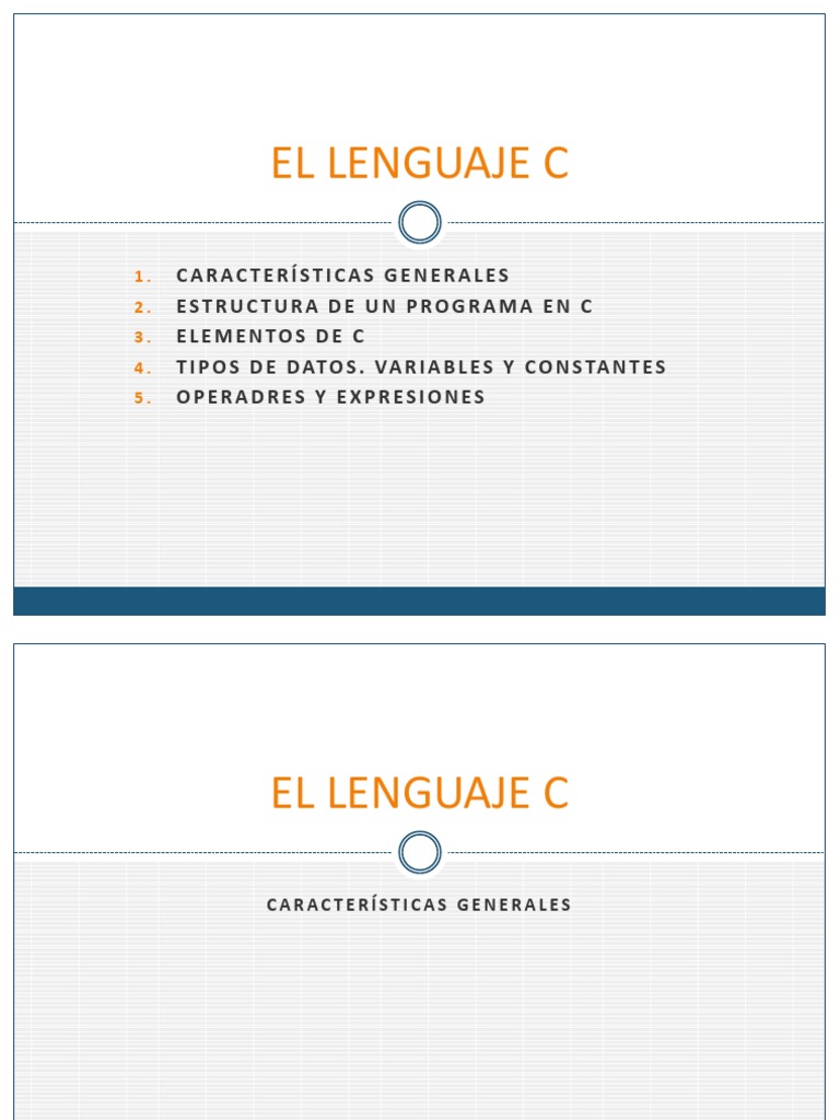 1 - Lenguaje C - Características Generales Estrutura Dun Programa en C ...