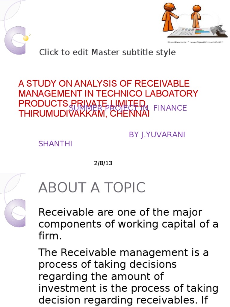 A Study On Analysis of Receivable Management | PDF | Inventory ...