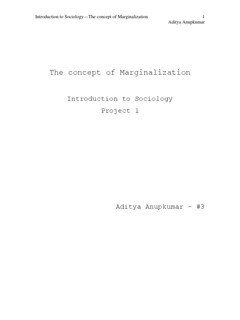 The Concept of Marginalization | PDF | Eugenics | Social Exclusion