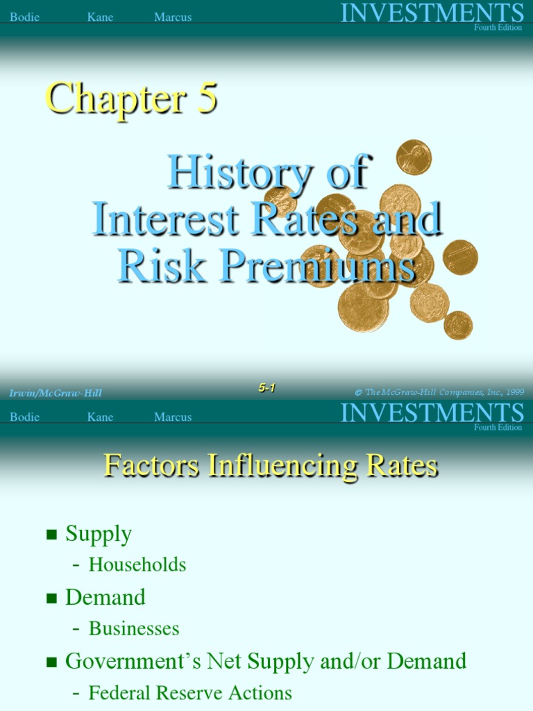 History of Interest Rates and Risk Premiums: Bodie Kane Marcus | PDF ...