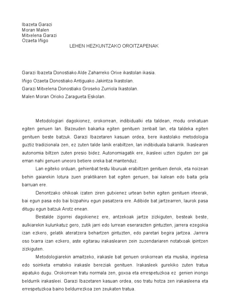 Ibazeta Garazi | PDF