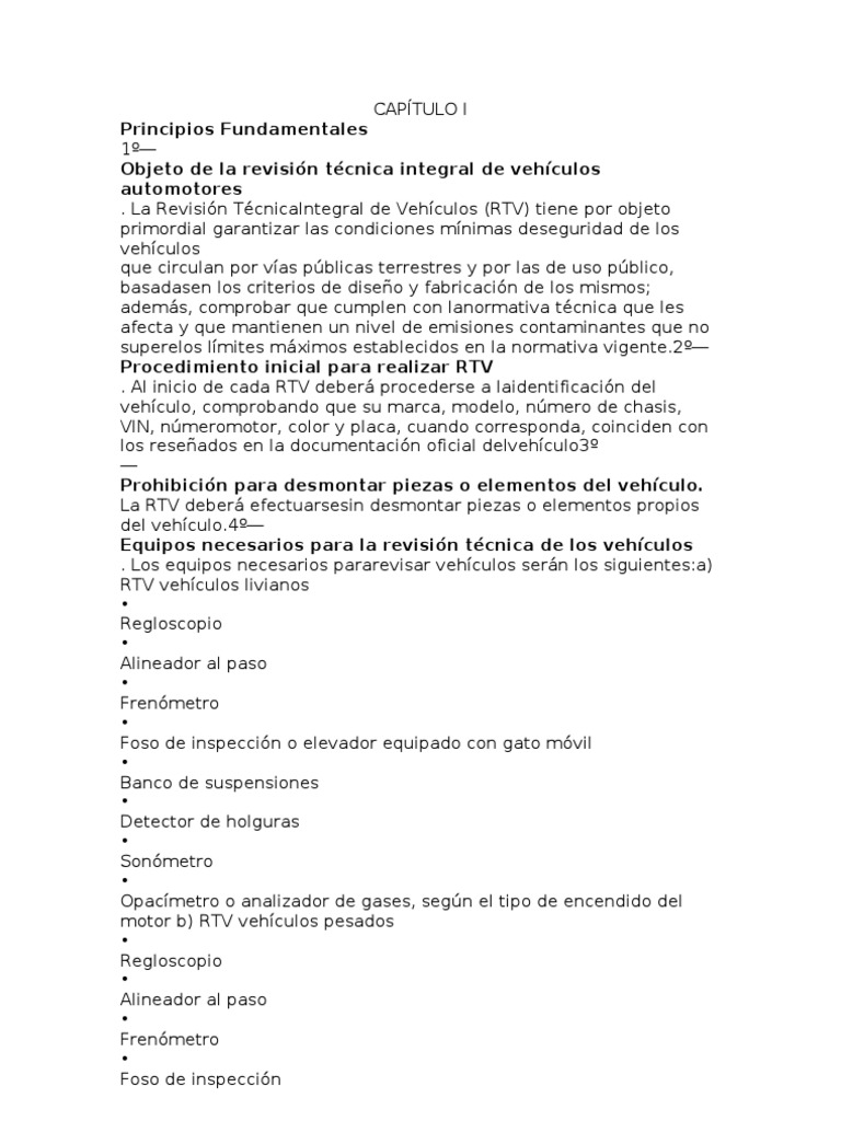 Manual Procedimiento Itv | PDF | Coche | Tractor