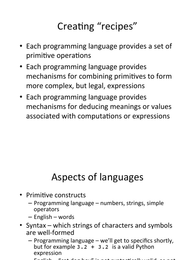 Lecture1 4 | PDF | Syntax | String (Computer Science)