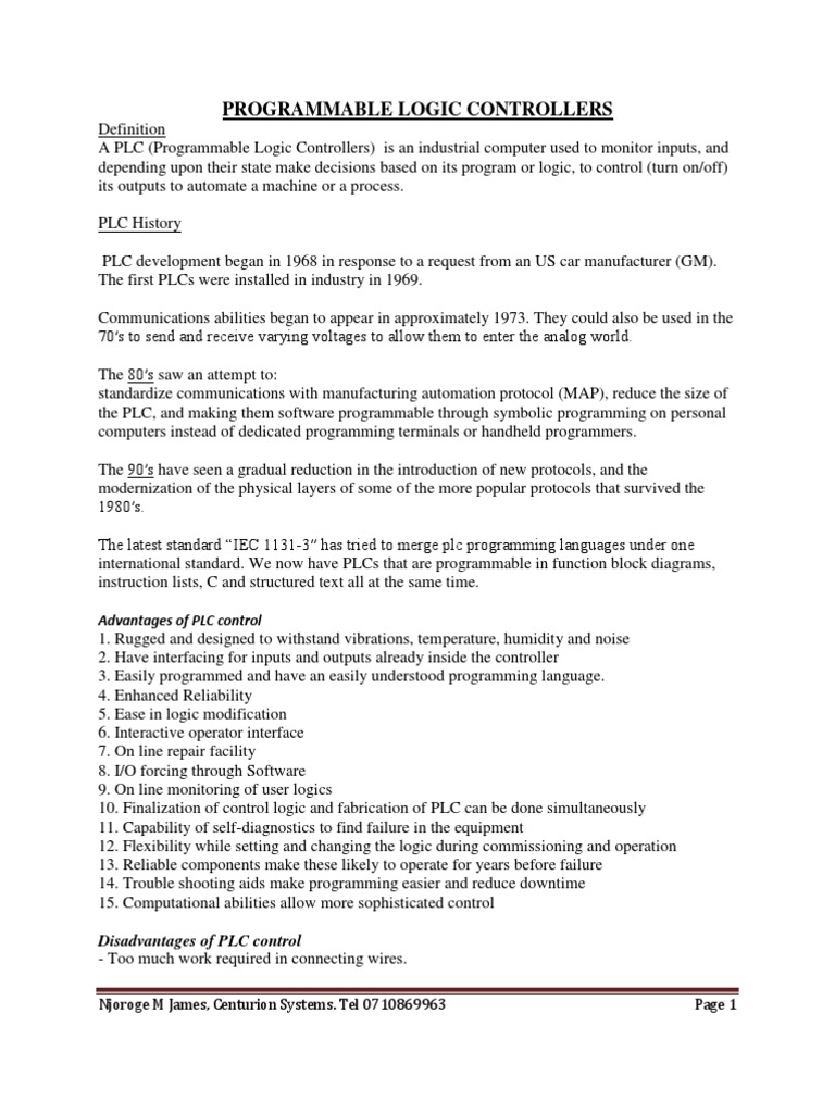Basic Instructions of Siemens PLC | PDF | Programmable Logic Controller ...