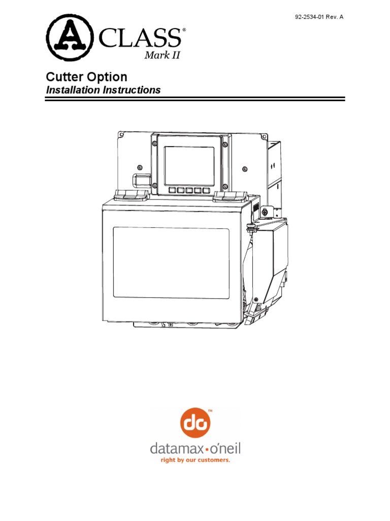 Cutter Option: Installation Instructions | PDF | Electrical Connector ...