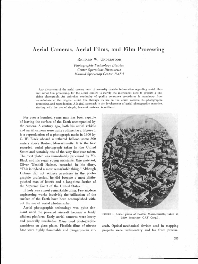 Aerial Cameras, Aerial Films, and Film Processing | PDF | Camera Lens ...