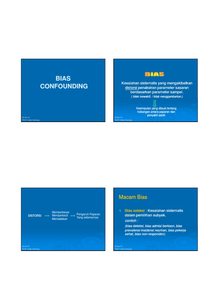 BIAS Dan Confounding | PDF