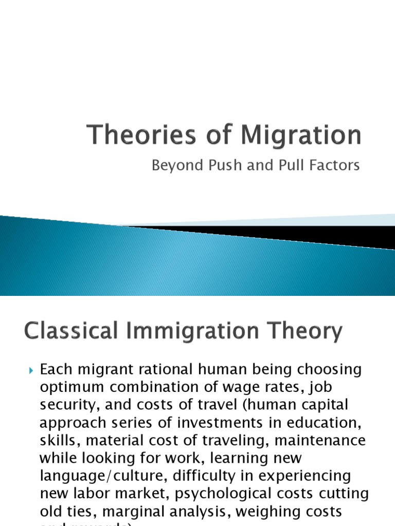 Theories of Migration | PDF | Human Migration | Labour Economics