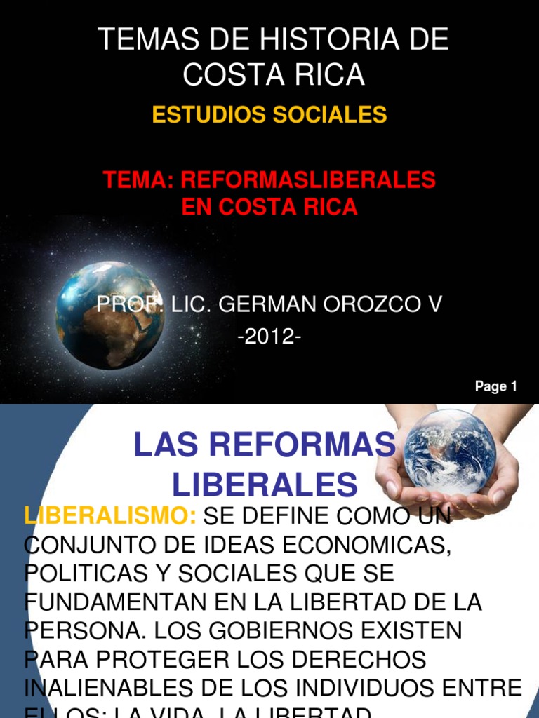 Reformas Liberales en Costa Rica | PDF