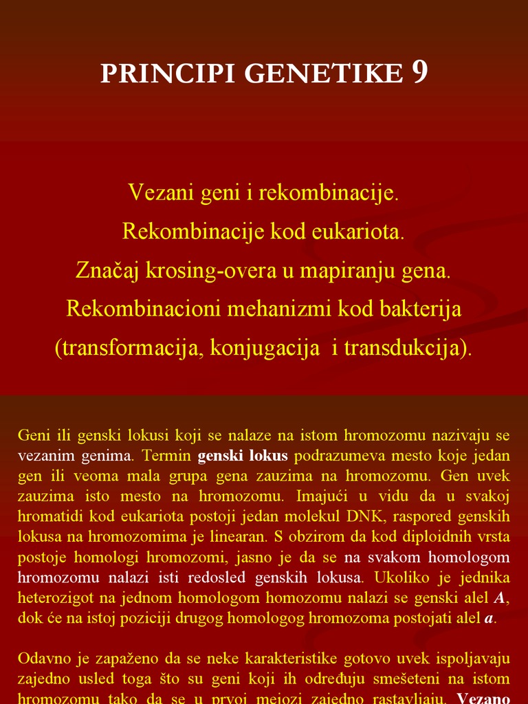 Principi Genetike 9 | PDF