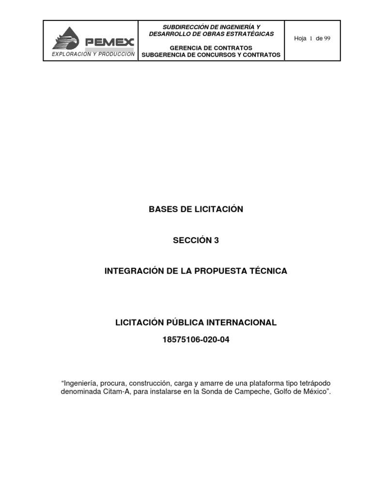Propuesta Tecnica Para Licitacion
