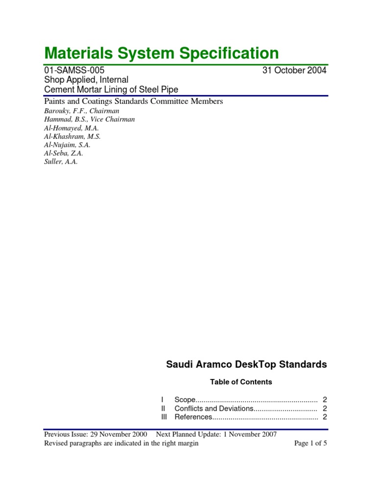 01 Samss 005 | PDF | Technology & Engineering