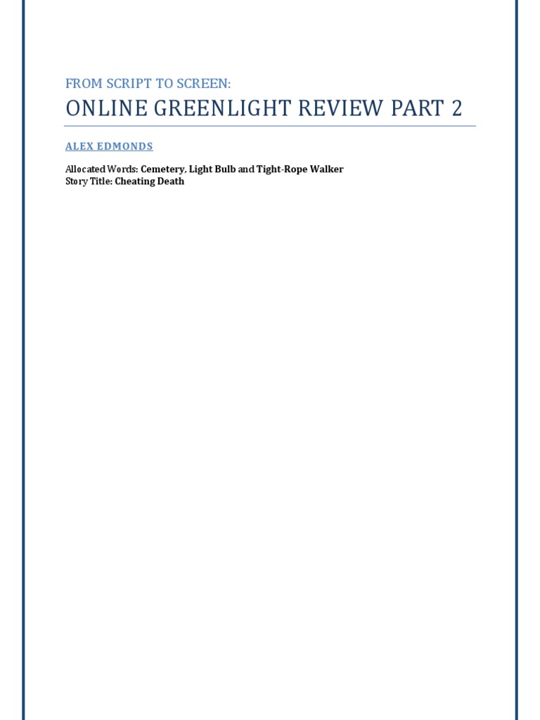 Online Greenlight Review Part 2 | PDF | Leisure