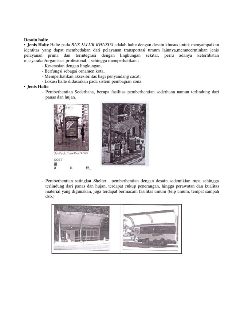 Desain Halte | PDF | Teknologi & Rekayasa