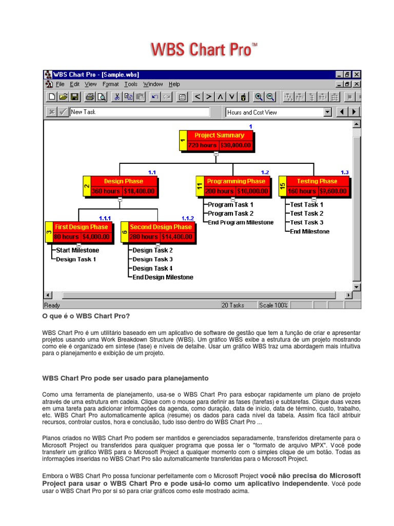 Manual Wbs Chart Pro | PDF | Microsoft Windows | Programas