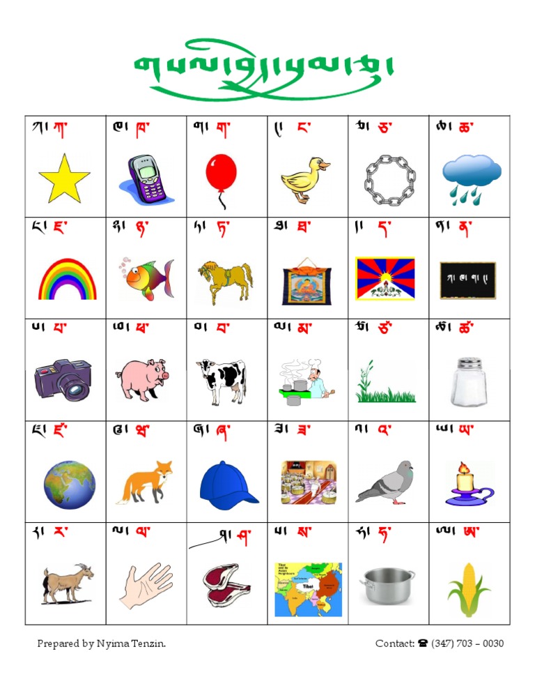 Tibetan Alphabets Chart PDF | PDF | Tibet