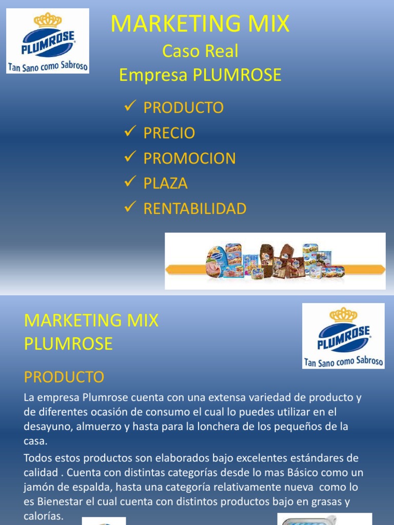 Marketing Mix Plumrose | PDF