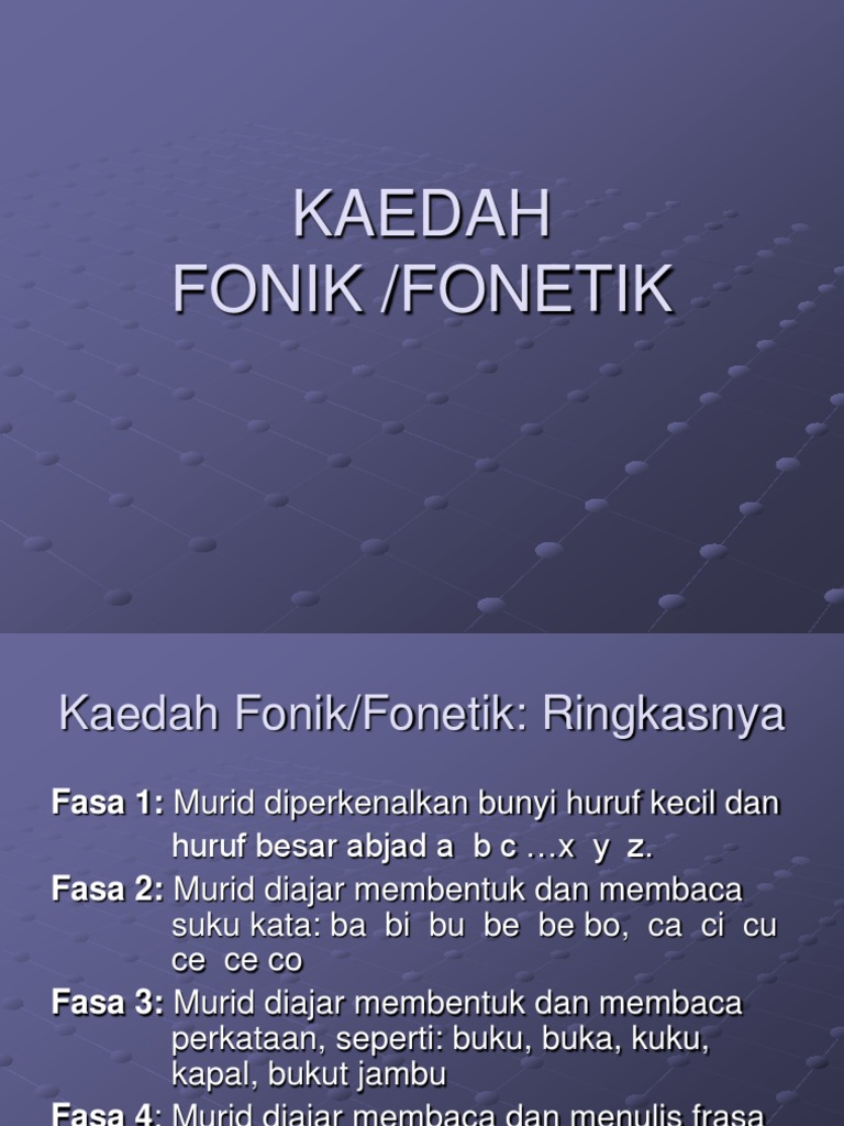 Kaedah Fonik | PDF