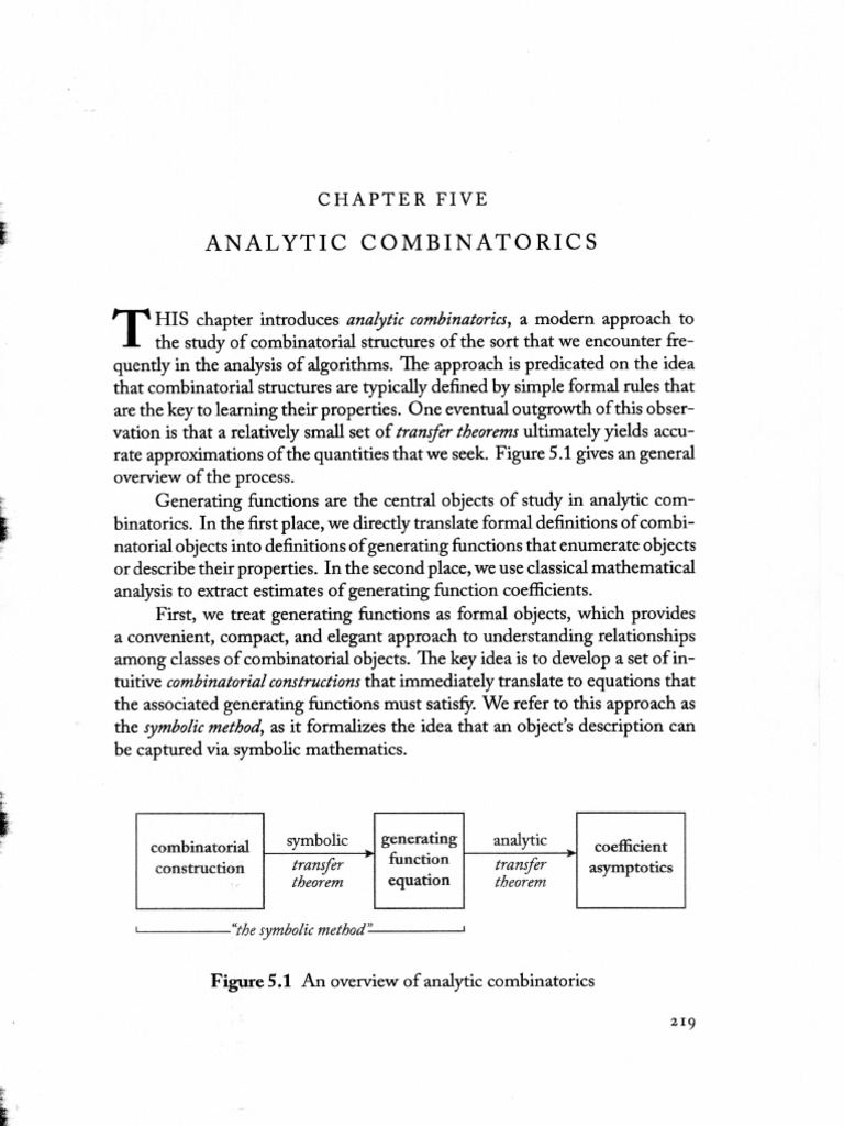 Analytic Combinatórios: Figure 5.1 An Overview of Analytic Combinatorics | PDF | Combinatorics ...
