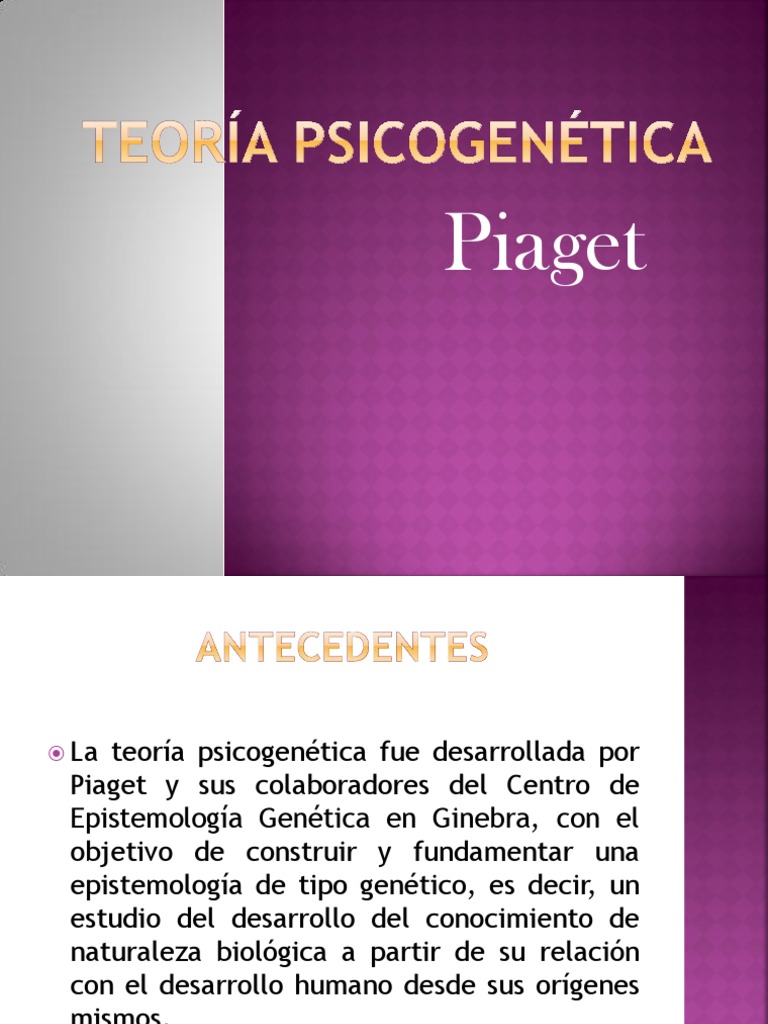 Teoria Psicogenetica | PDF | Sicología | Conocimiento