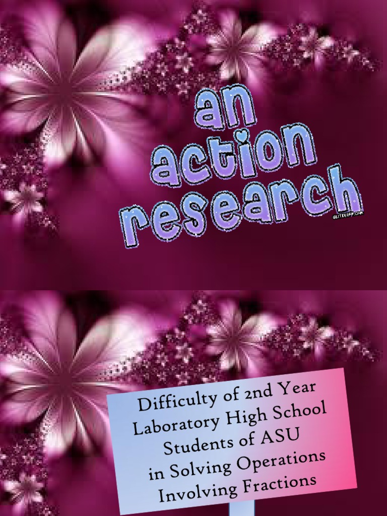 An Action Research | PDF | Fraction (Mathematics) | Action Research