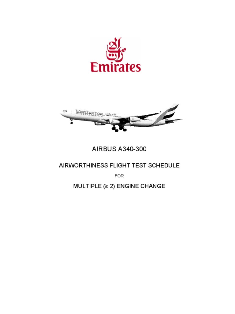 AIRBUS A340-300: Airworthiness Flight Test Schedule | PDF | Flight Test ...