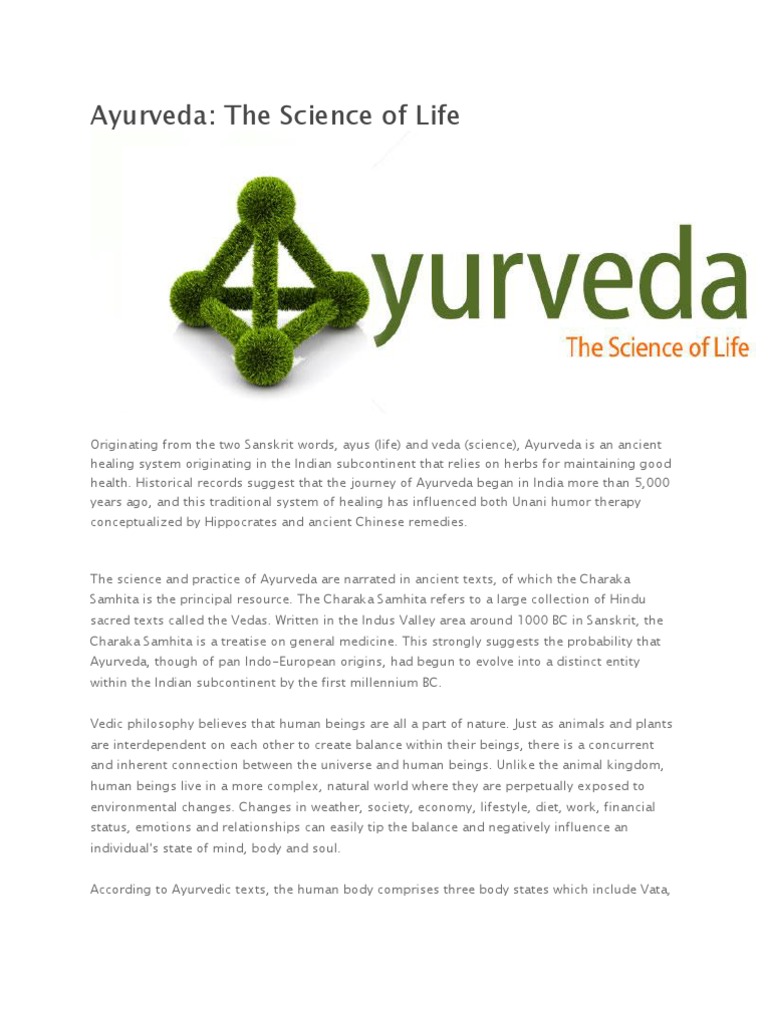 Ayurveda: The Science of Life | PDF | Ayurveda | Medicine