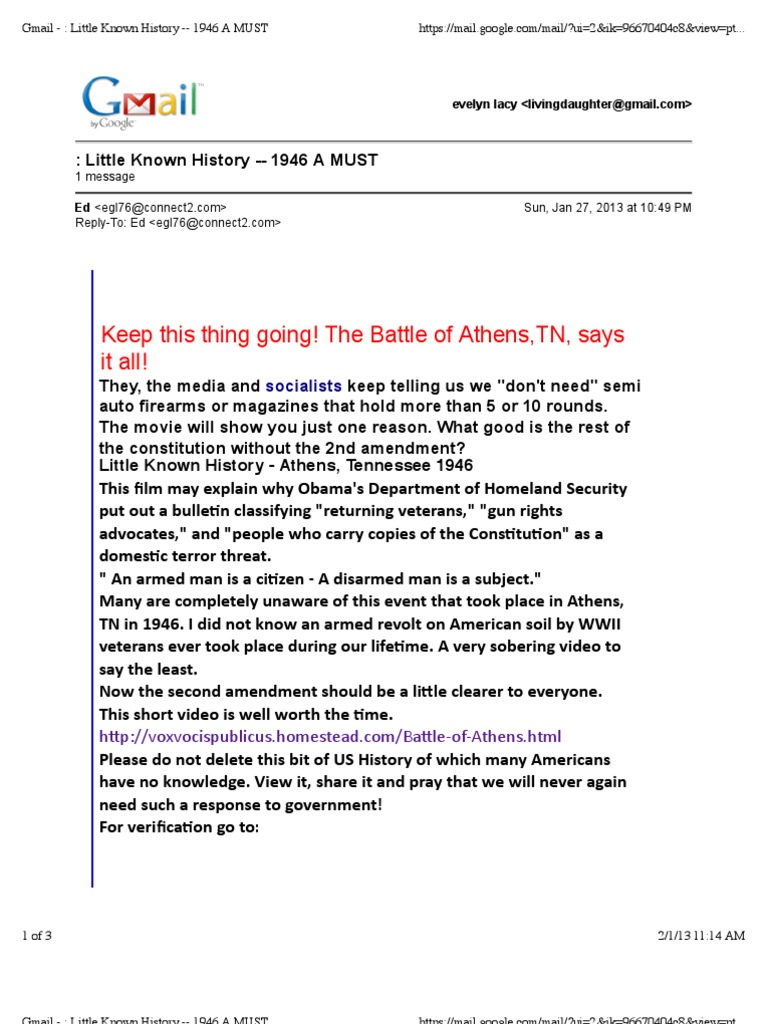 1946 The Battle of Athens TN | PDF | Eleanor Roosevelt | Government