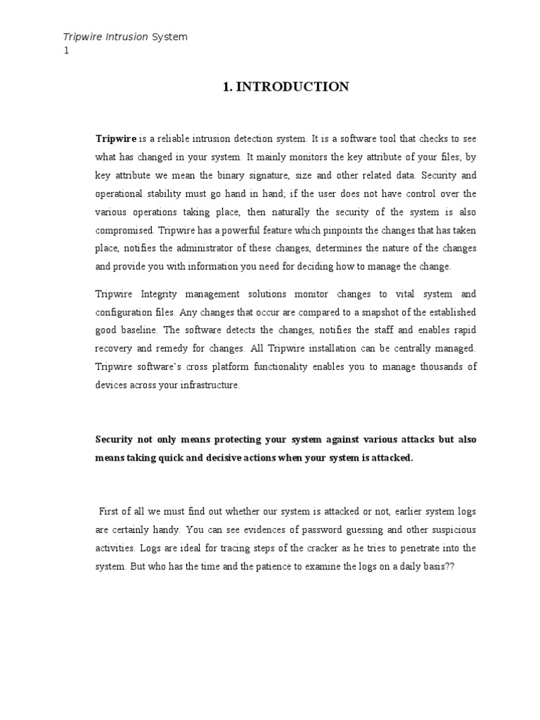 Tripwire Report | PDF | Information Technology | Computer Data