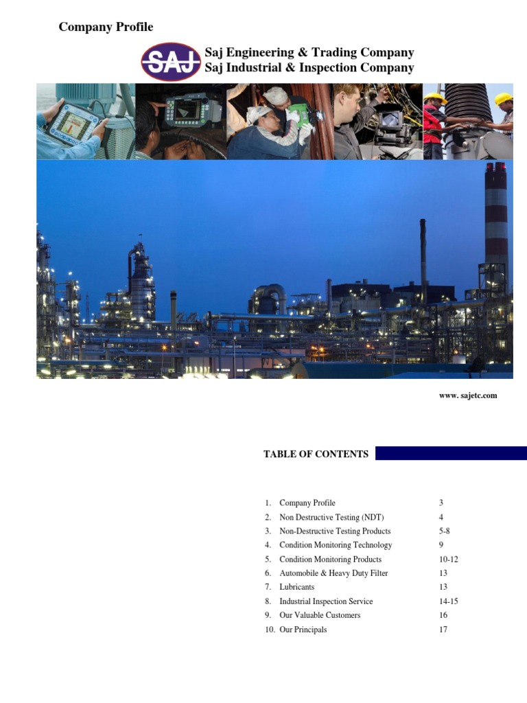 Saj Engineering & Trading Overview | PDF | Nondestructive Testing ...