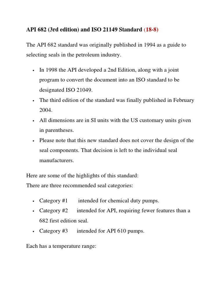 Api 682 | PDF | Carbon | Petroleum Reservoir