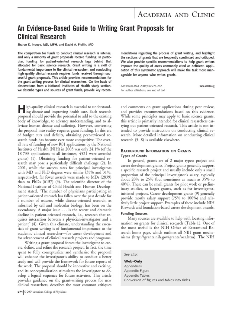Guide To Writing Grant Proposals | PDF | National Institutes Of Health ...