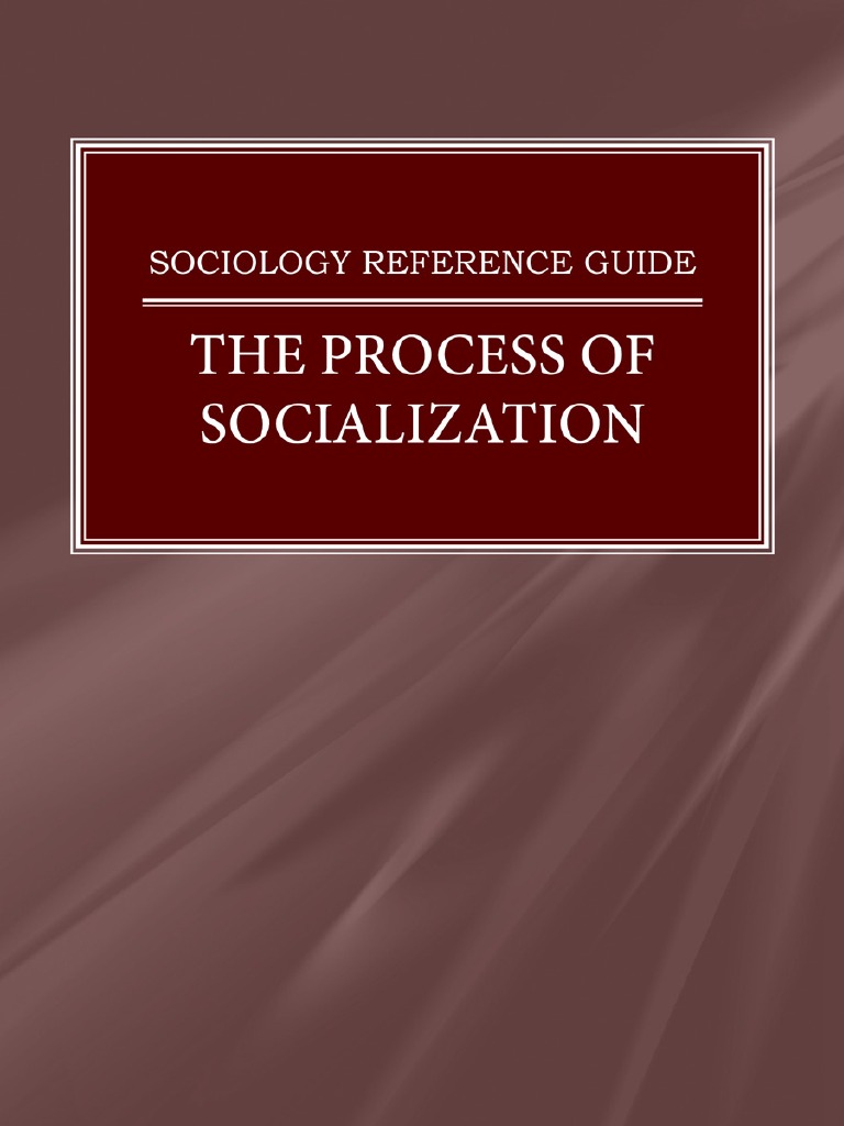 The Process of Socialization Sociology Reference Guide | PDF | Id ...