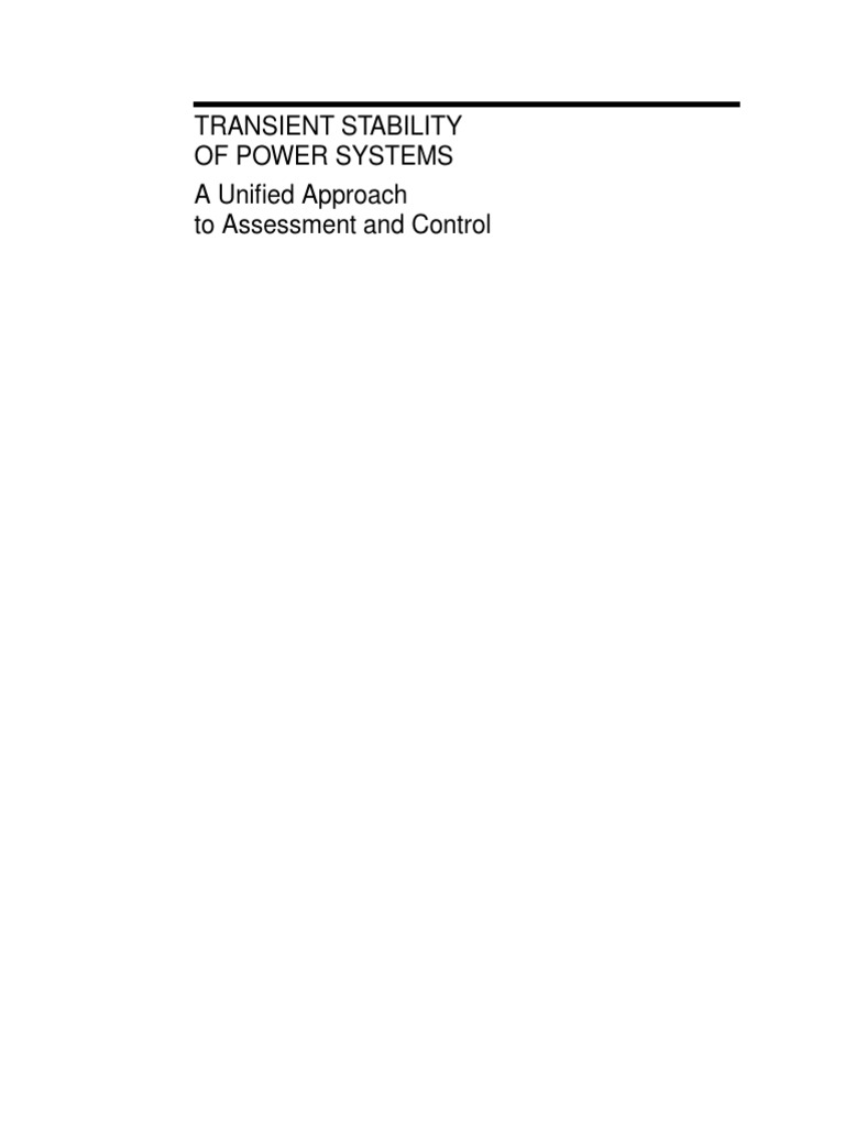 Transient Stability Book | PDF