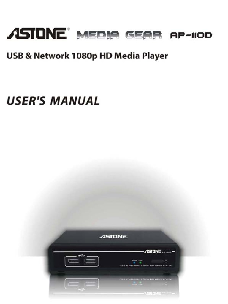 Astone Media Gear AP-110D User Manual | PDF | Hdmi | Wireless Lan