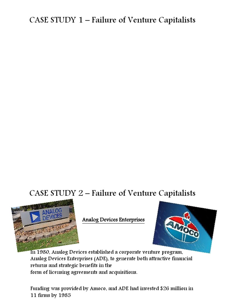 CASE STUDY 2 - Failure of Venture Capitalists | PDF | Venture Capital ...