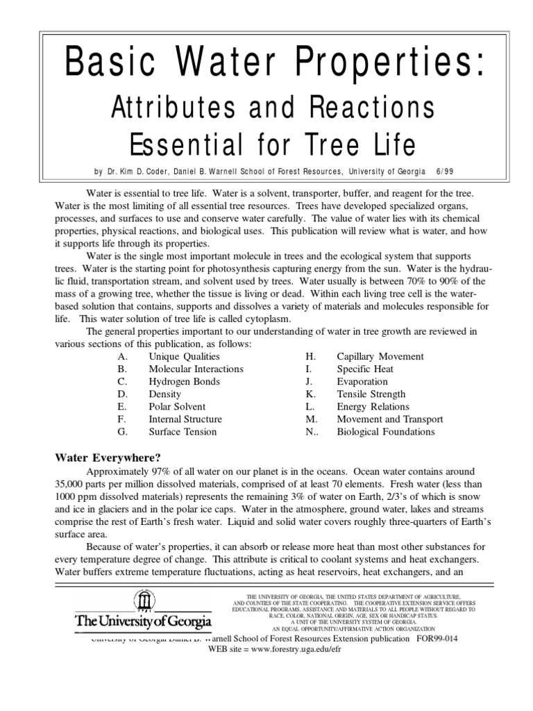 Basic Water Properties | PDF | Properties Of Water | Ion