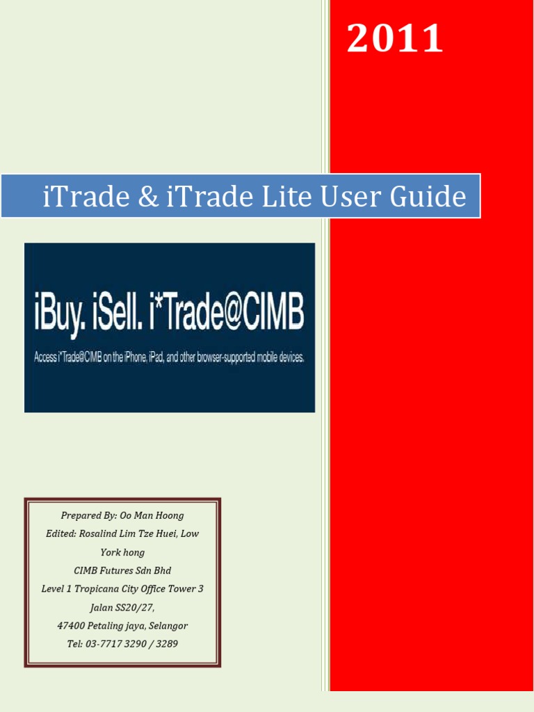 iTrade User Guide for Traders | PDF | Stocks | Password