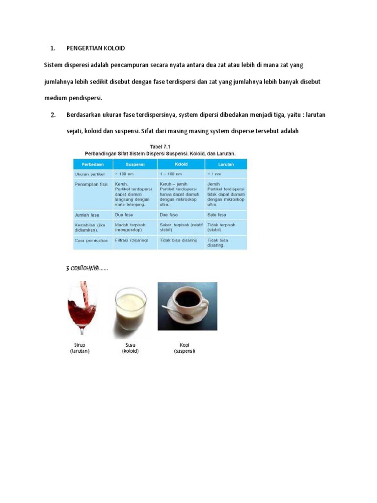 Pengertian Koloid | PDF | Kajian Bahasa Asing | Sains & Matematika