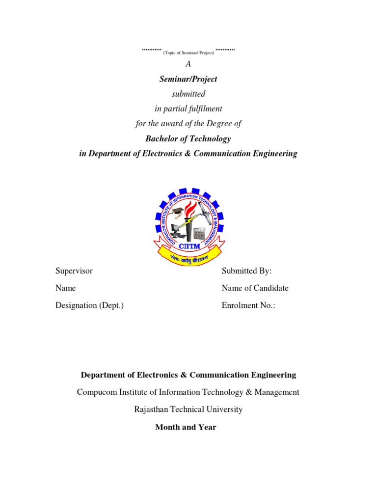Electronics & Communication Seminar Project | PDF